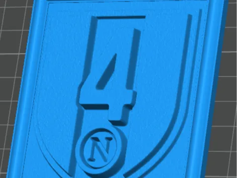 Naples Scudetto Number 4 2025 with Frame - Free 3D Print Model - MakerWorld