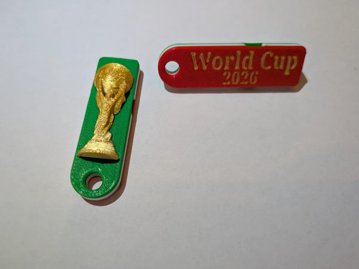 World Cup 2026 Whistle Keychain (2 & 4 Colors) - Free 3D Print Model ...