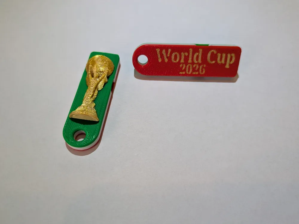 World Cup 2026 Whistle Keychain (2 & 4 Colors) - Free 3D Print Model ...