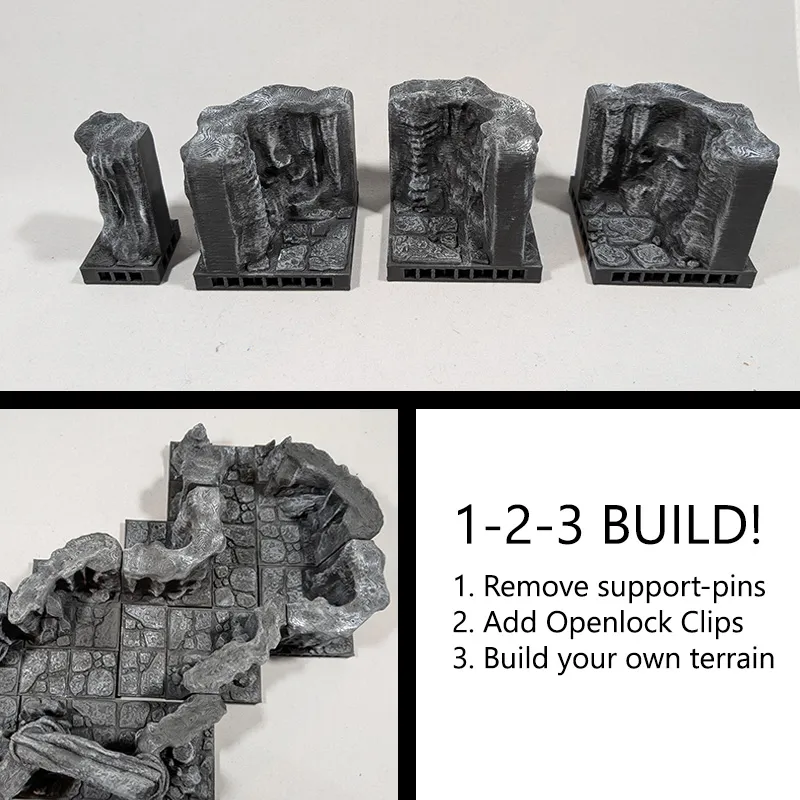 Cave corners (OpenLOCK system) Remixed by Together 3D MakerWorld ...