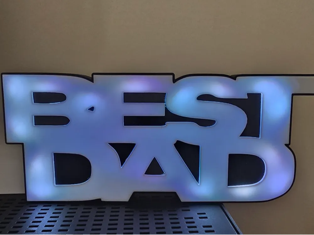 Best Dad LED Light - Free 3D Print Model - MakerWorld