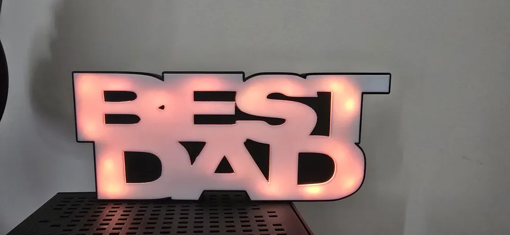 Best Dad LED Light - Free 3D Print Model - MakerWorld