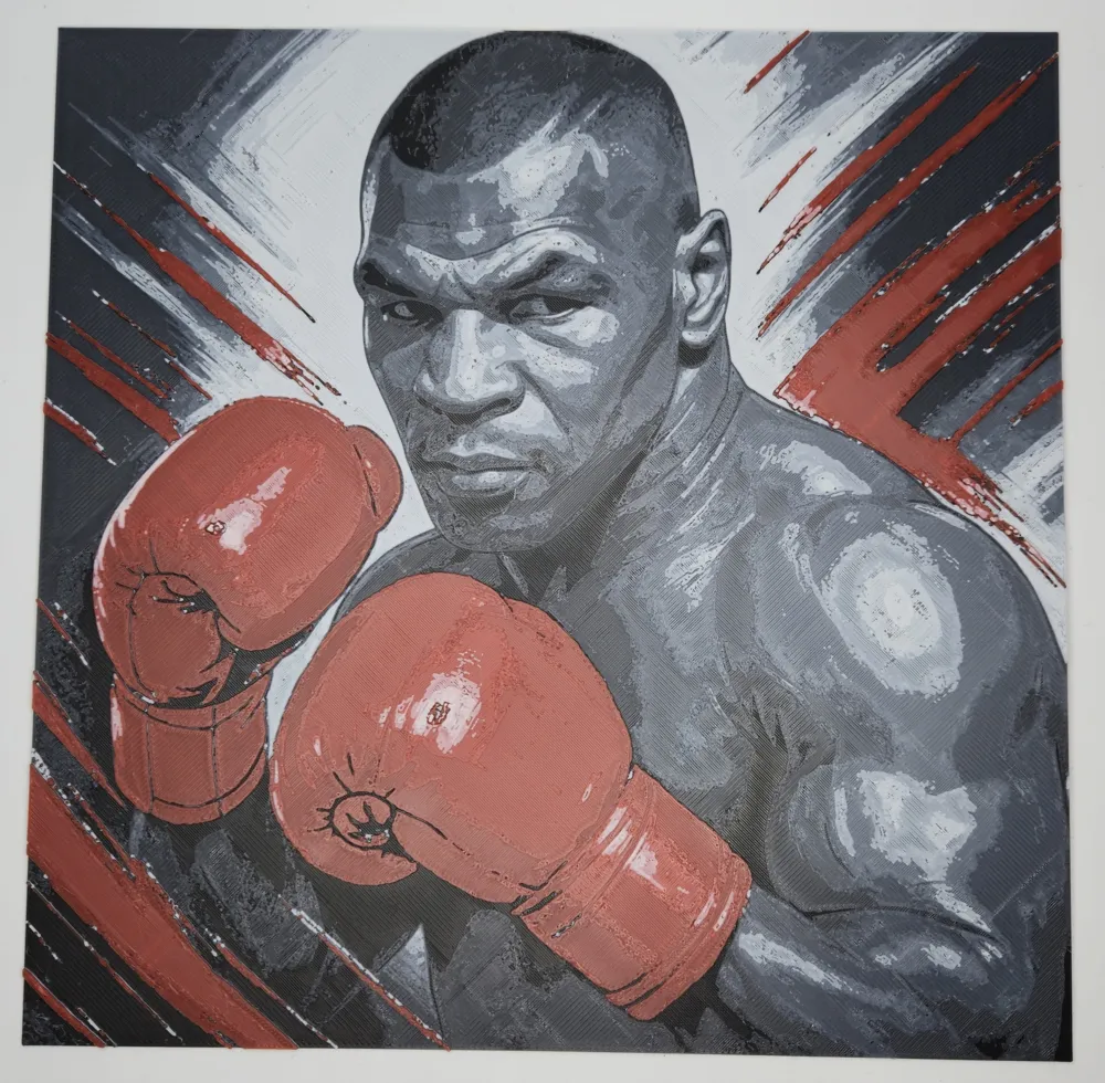 Mike Tyson Hueforge - Free 3D Print Model - MakerWorld