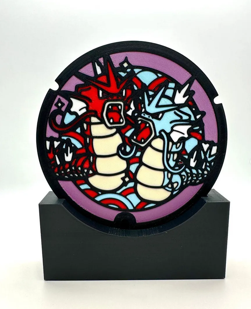 Gyarados Poke Lid - Free 3D Print Model - MakerWorld