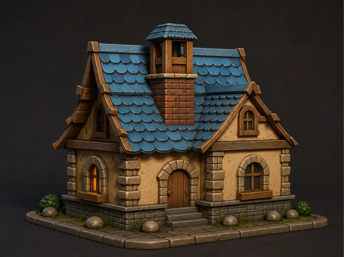Chalet Fantastique Médiéval – Diorama de Maison Miniature - Modèle d ...