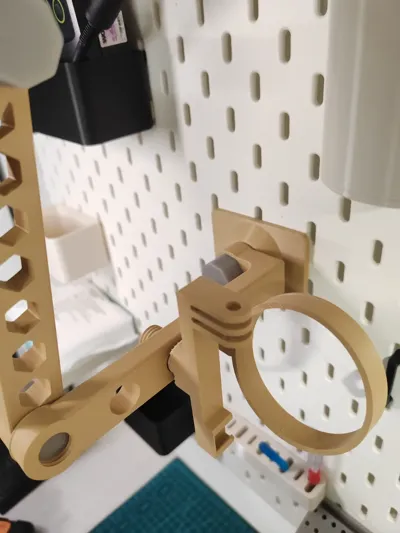 Round holes, square holes, IKEA SKADIS pegboard robotic arm, with ...