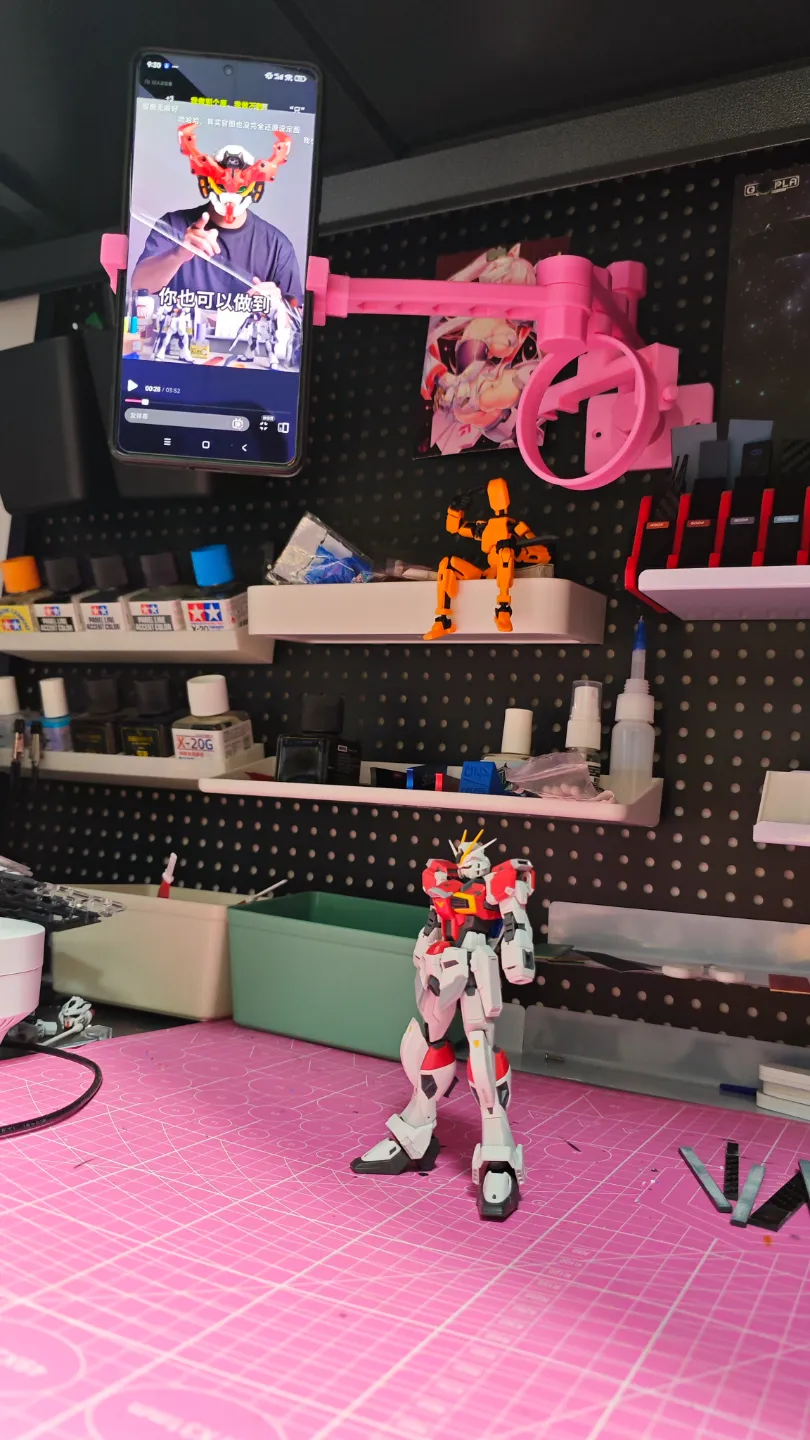 Round holes, square holes, IKEA SKADIS pegboard robotic arm, with ...