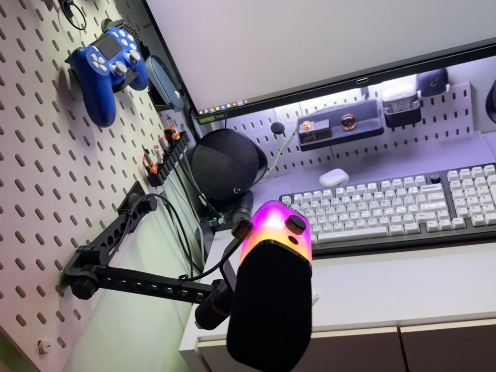 Round holes, square holes, IKEA SKADIS pegboard robotic arm, with ...