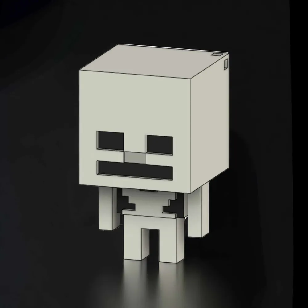 Cute skeleton keychain Minecraft by OrangeSs - MakerWorld