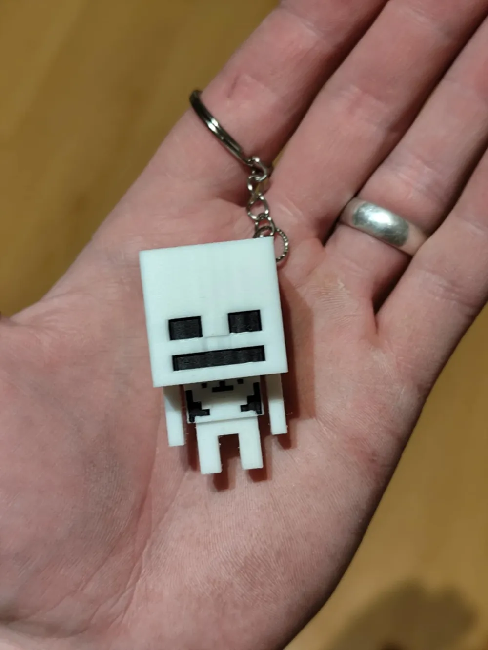 Cute skeleton keychain Minecraft by OrangeSs - MakerWorld