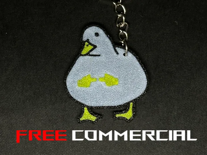 Shy Meme duck keychain by Immax - MakerWorld