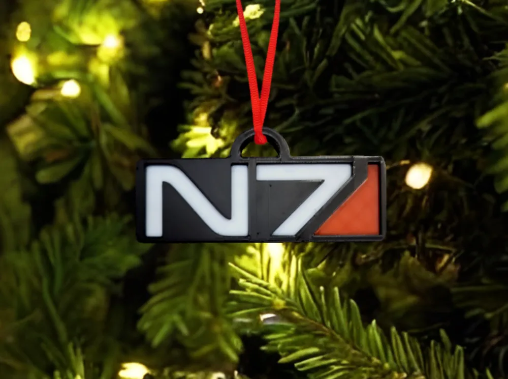 Mass Effect N7 Christmas Tree Ornament by FletchForm Studios - MakerWorld