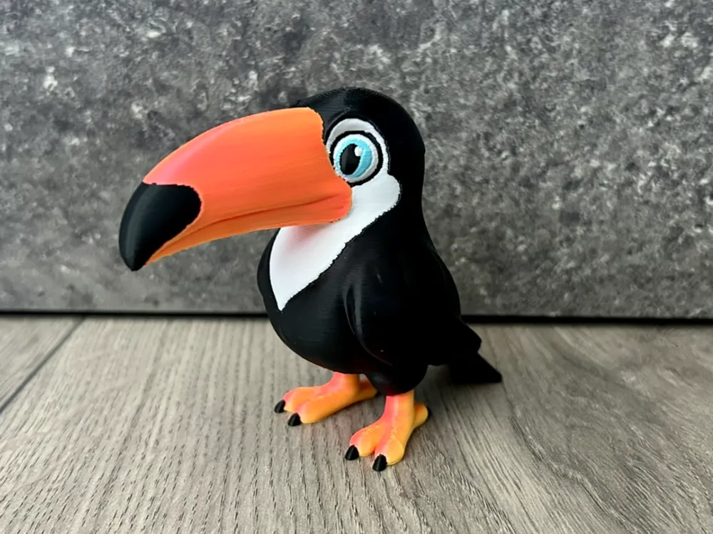 Figurilla de tucán feliz y adorable AMS por WholeAnimal MakerWorld ...