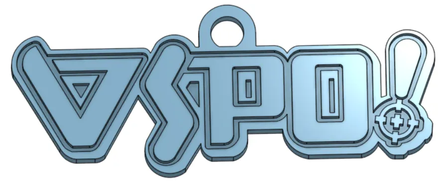 Llavero con el logo de VSPO! por sky rider MakerWorld: Descarga Modelos ...