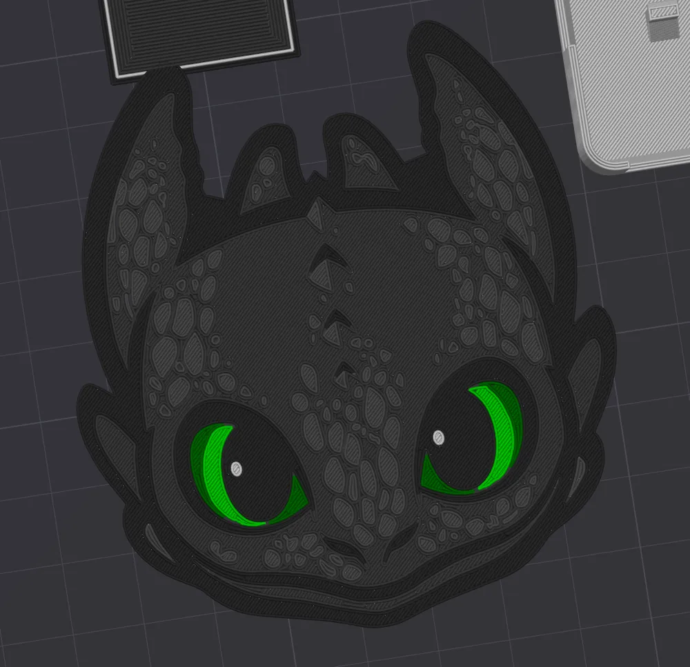 A1 Faceplate - Toothless by Kelcy's Kreatures - MakerWorld