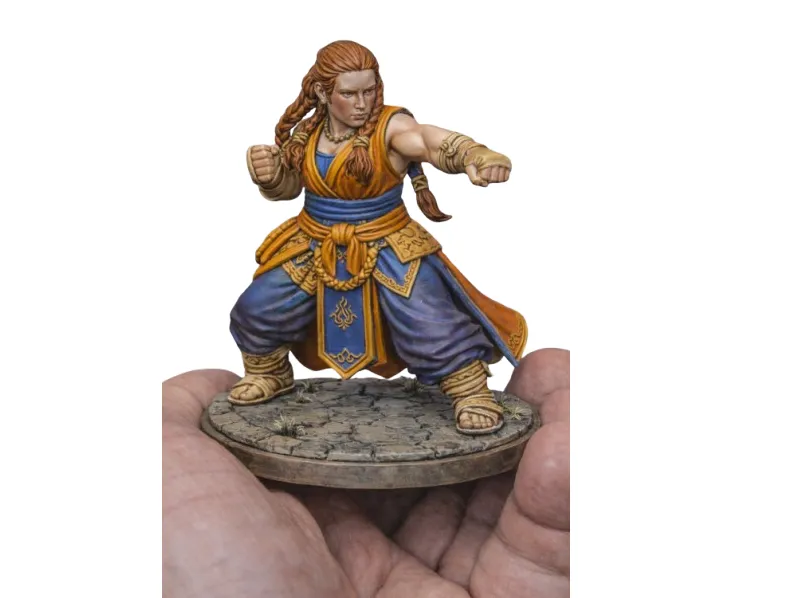 Female Dwarf Monk Miniature - Free 3D Print Model - MakerWorld