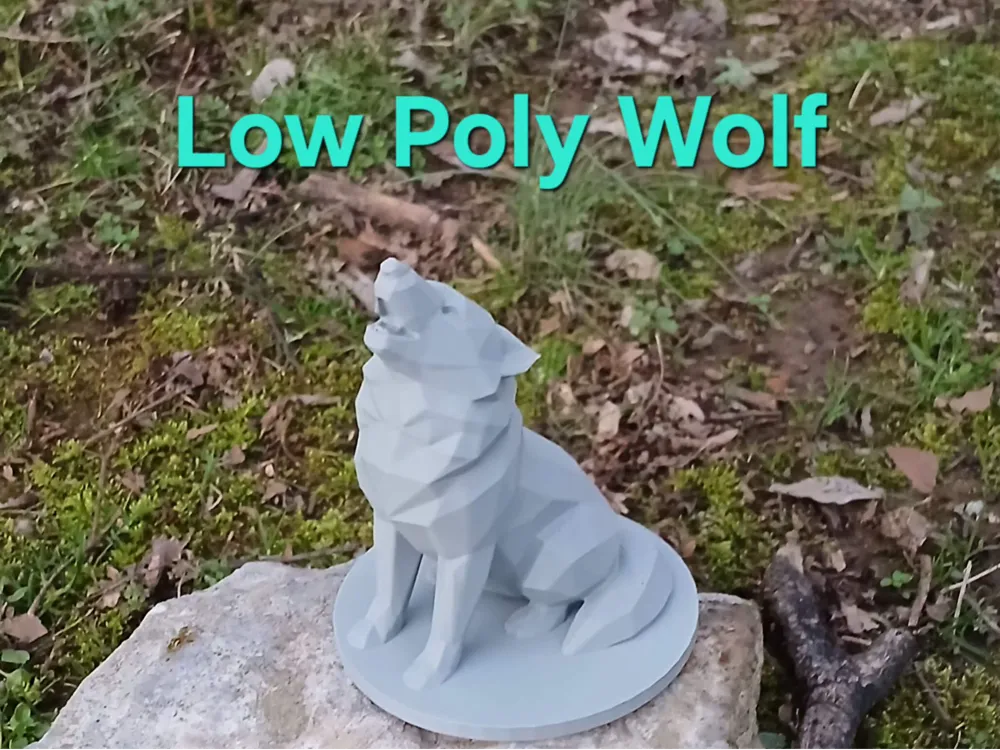 Low Poly Wolf - Free 3D Print Model - MakerWorld