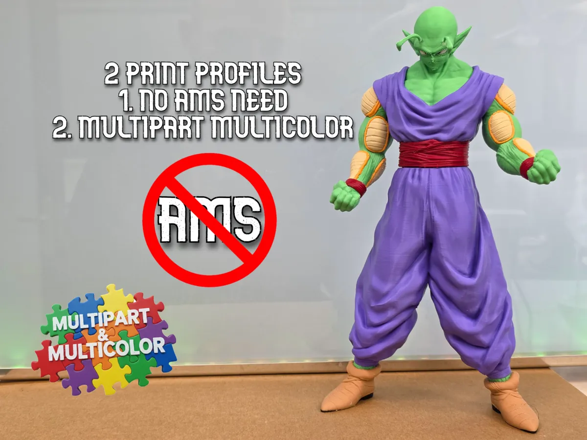 Piccolo Dragon Ball / NO AMS & MULTICOLOR - Free 3D Print Model ...
