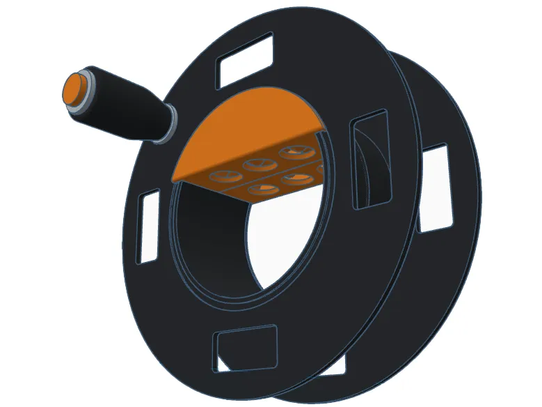 "Wind Your Business" Rope/Cord Winder Reel - Free 3D Print Model ...