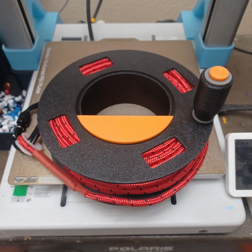 "Wind Your Business" Rope/Cord Winder Reel - Free 3D Print Model ...