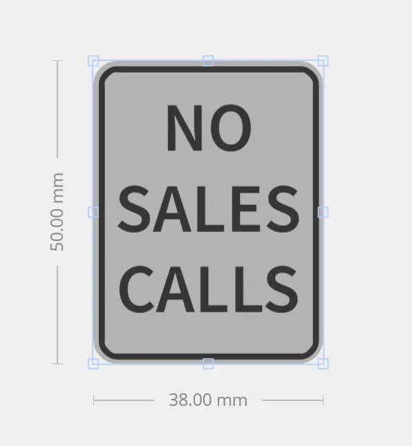 NO SALES CALLS (Front door sign) by ME3DPrint - MakerWorld