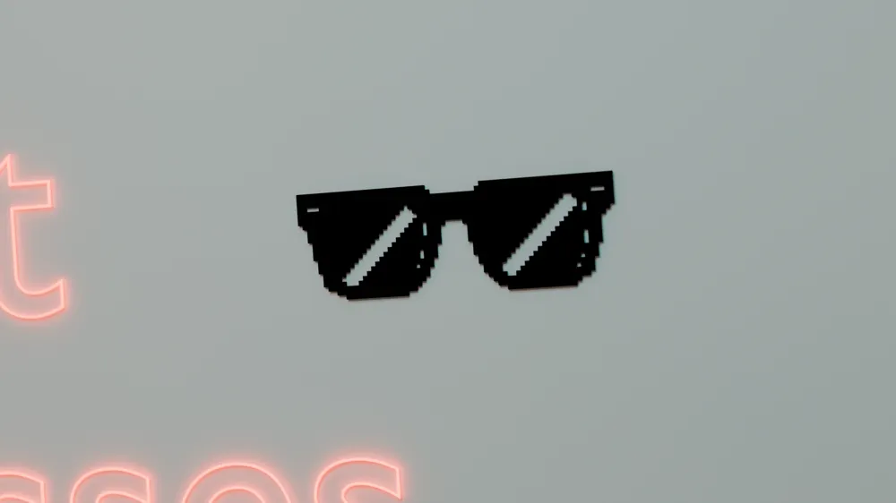 8 bit Retro Glasses Decor by theStonefox - MakerWorld
