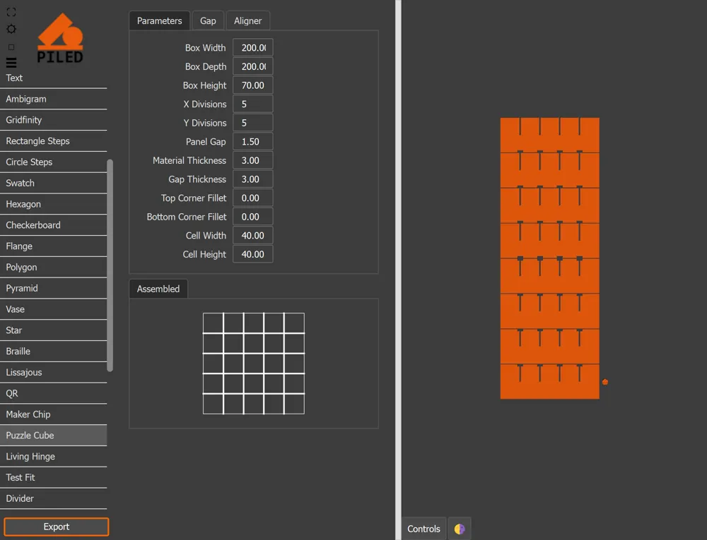 5x5 25 Divisions Filament Box Parametric Dividers - Free 3D Print Model ...