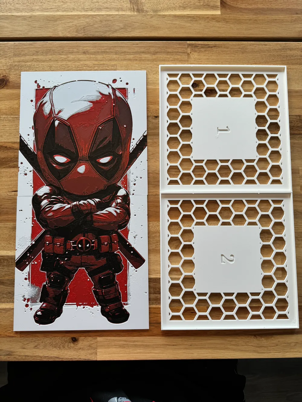 Chibi Deadpool - 2 Panel Hueforge - 200x400mm by Canadian Gamer ...