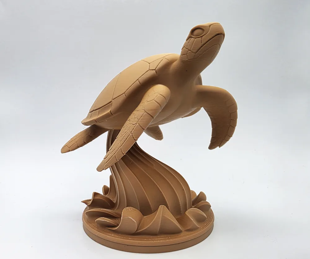 Swimming Sea Turtle Sculpture - Free 3D Print Model - MakerWorld