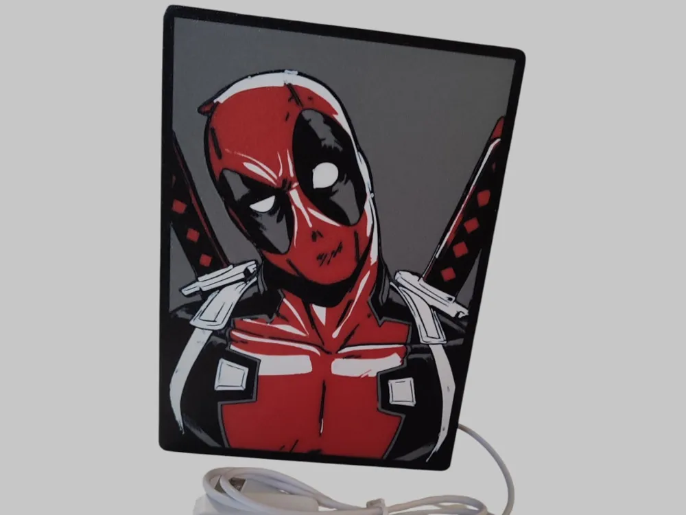 Deadpool Light Box - Free 3D Print Model - MakerWorld