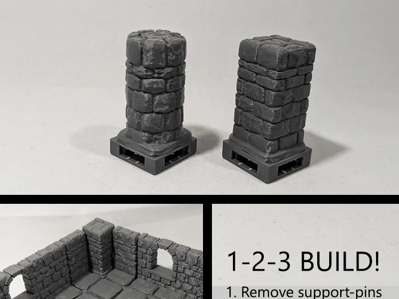Stone pillars dungeon - OpenLOCK system Remixed by Together 3D ...