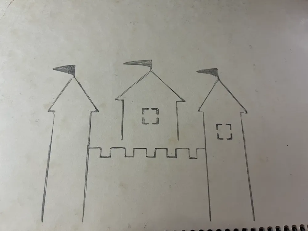 Simple castle stencil by LAYERLABS - MakerWorld