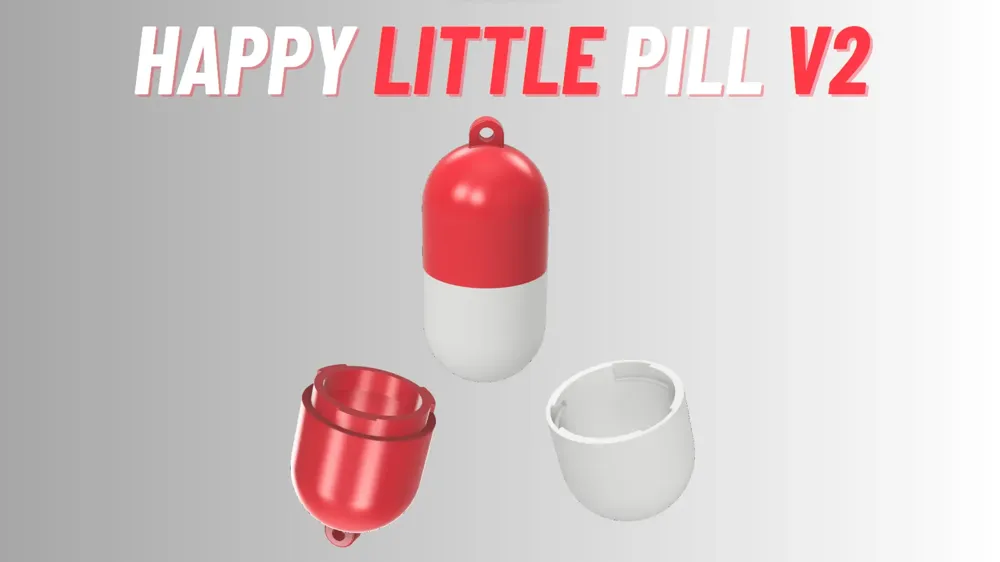 Happy Little Pill Organiser V2 by 3D Accessory - MakerWorld