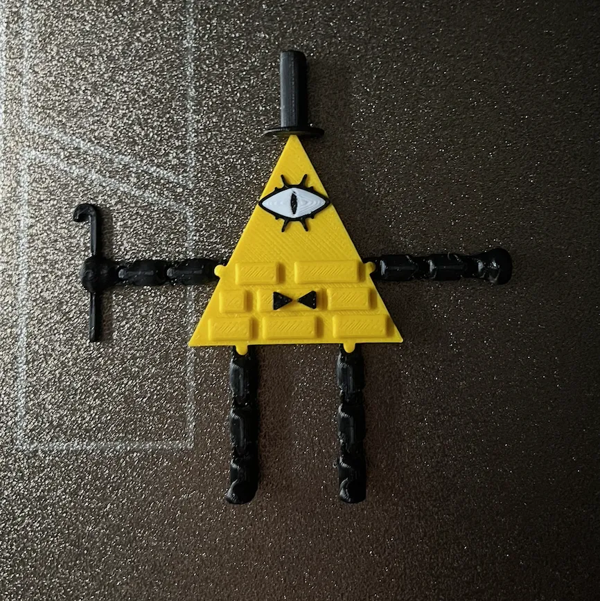 Gravity Falls - Bill Cipher Articulated Toy - Free 3D Print Model ...