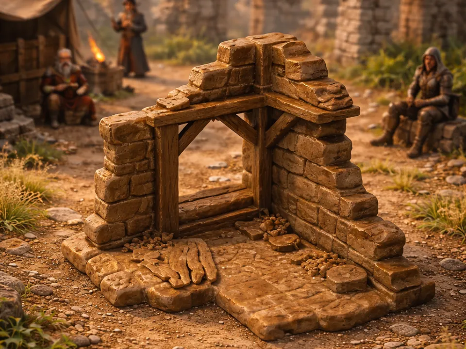 Ruined House - DnD Wargaming Terrain - Free 3D Print Model - MakerWorld
