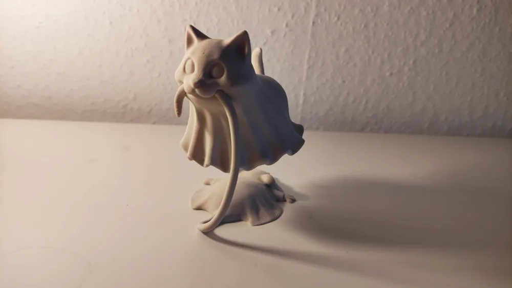 Floating Ghost Cat Illusion - Free 3D Print Model - MakerWorld