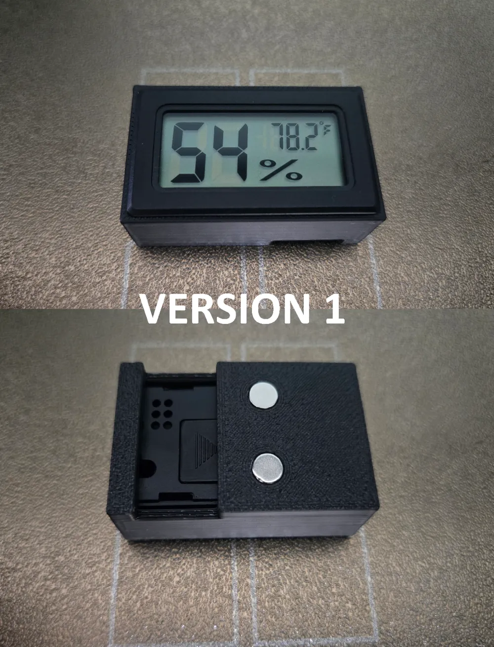 Magnetic Rectangle Thermometer Hygrometer Mount by Novel Designs ...