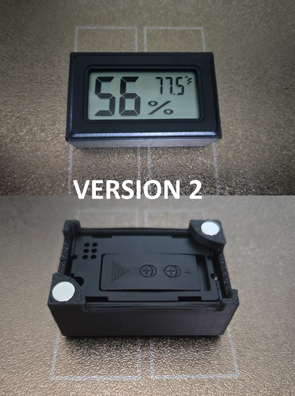 Magnetic Rectangle Thermometer Hygrometer Mount by Novel Designs ...