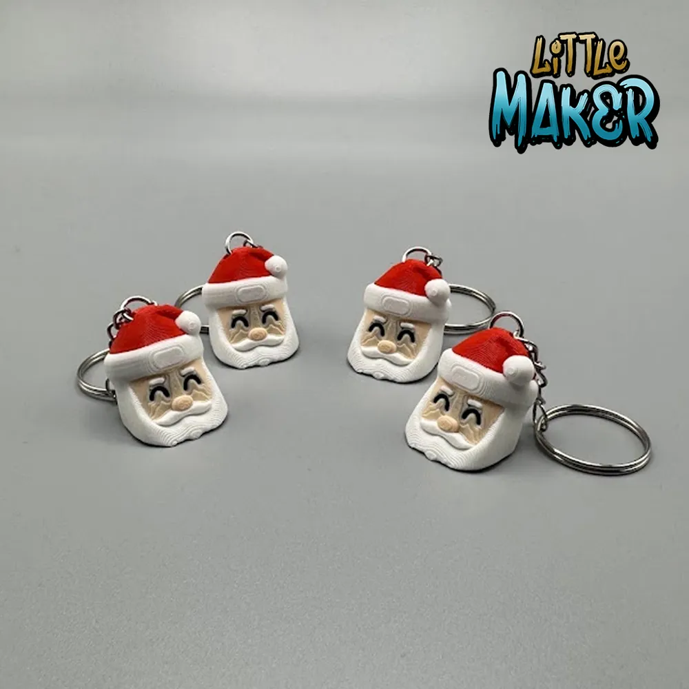 Santa Claus keychain by Little Maker MakerWorld: Download Free 3D Models