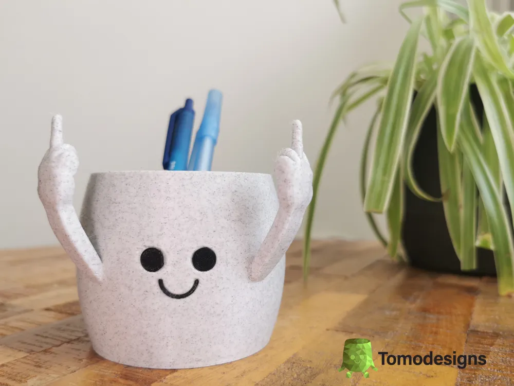 Middle Finger Happy Pot by TomoDesigns - MakerWorld