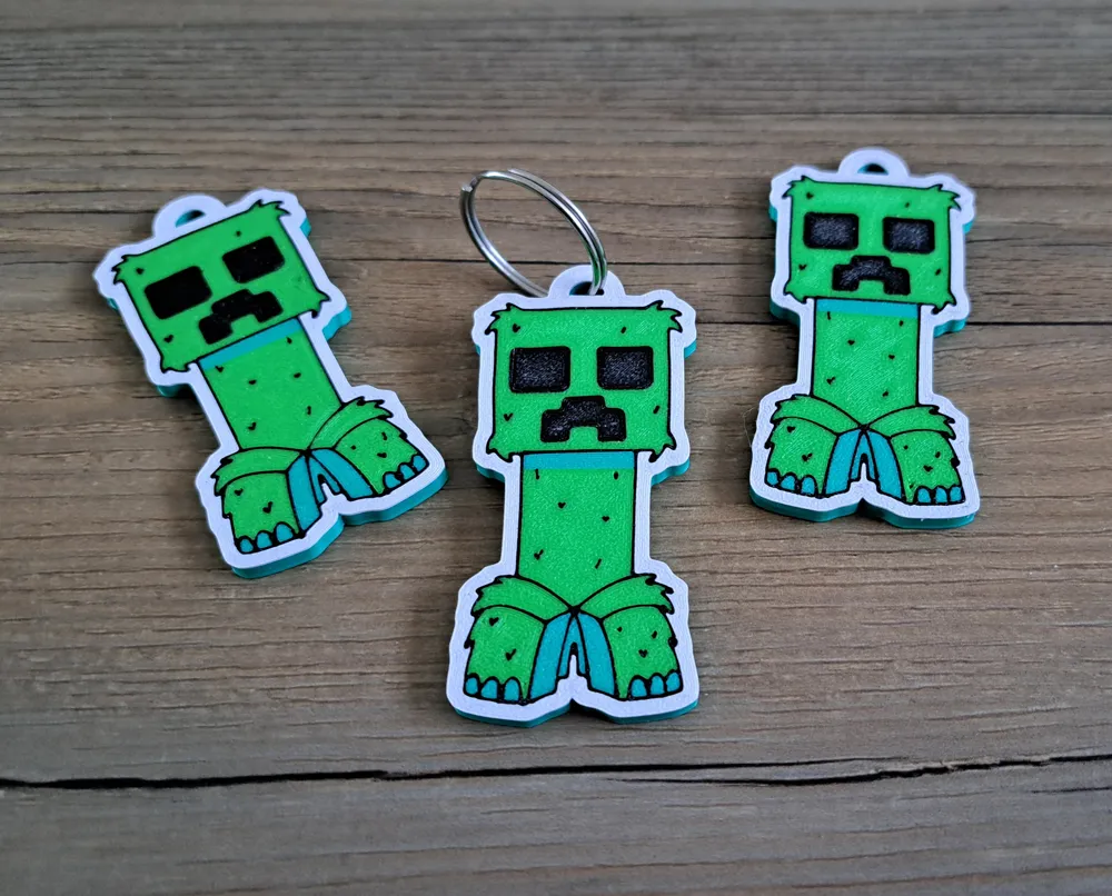 Cool Minecraft Creeper keychain by creachick3d MakerWorld: Download ...