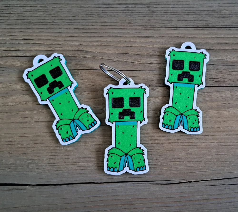 Cool Minecraft Creeper keychain by creachick3d MakerWorld: Download ...