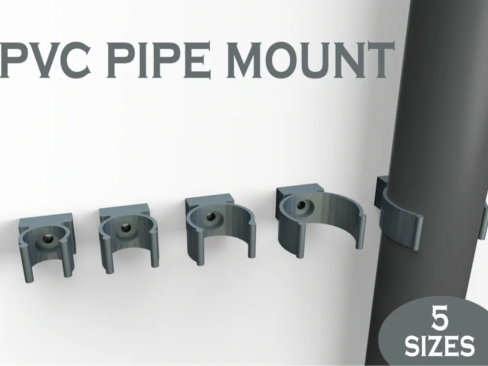 Pvc Pipe Snap Mounts by RC_3DWorksMakerWorld: Download Free 3D Models