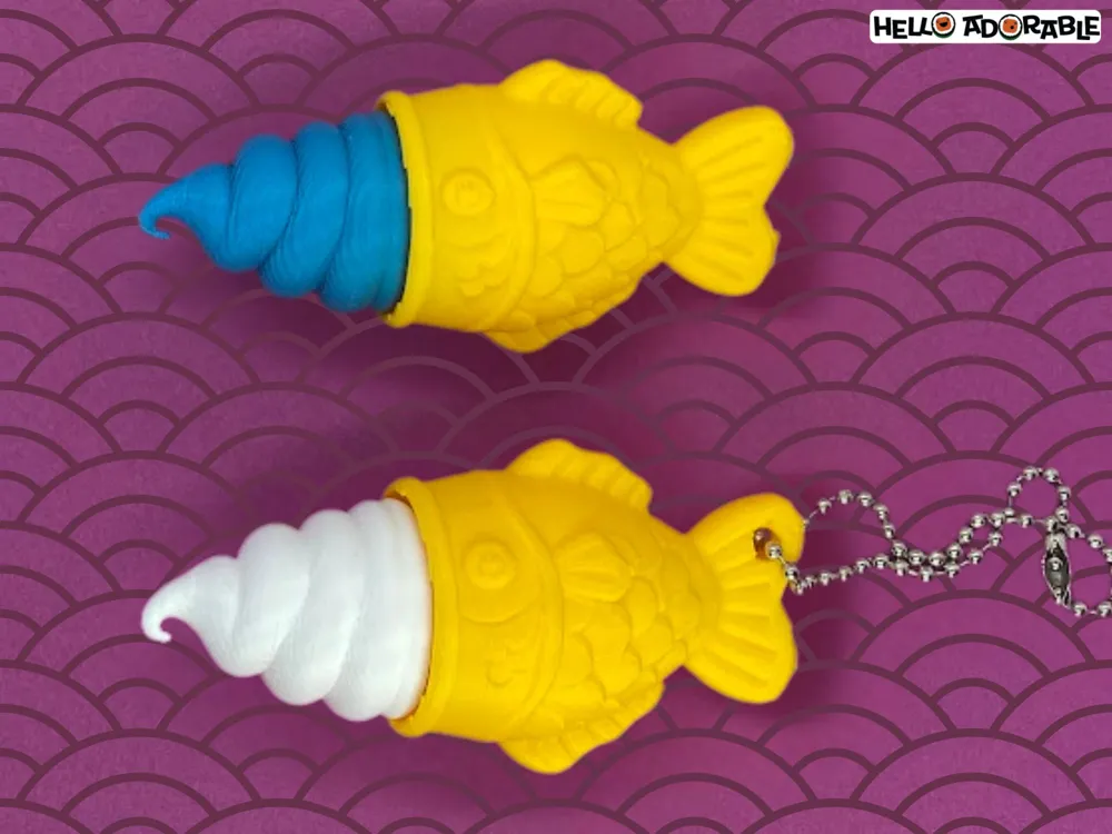 Taiyaki Fish Ice Cream Fidget Clicker Toy by helloadorable MakerWorld: Download Free 3D Models