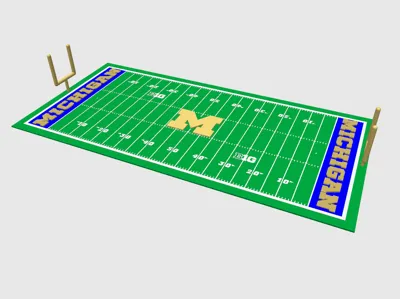 University of Michigan Football Field - Free 3D Print Model - MakerWorld