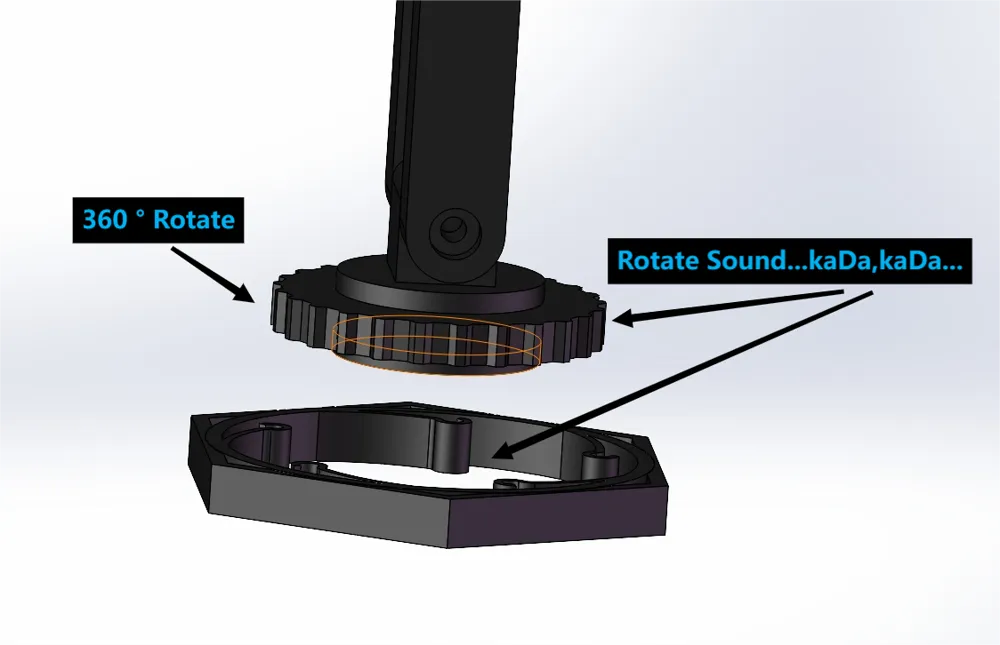 Three axis rotating base sound making mobile phone ipad holder（三轴旋转底座咔哒 ...