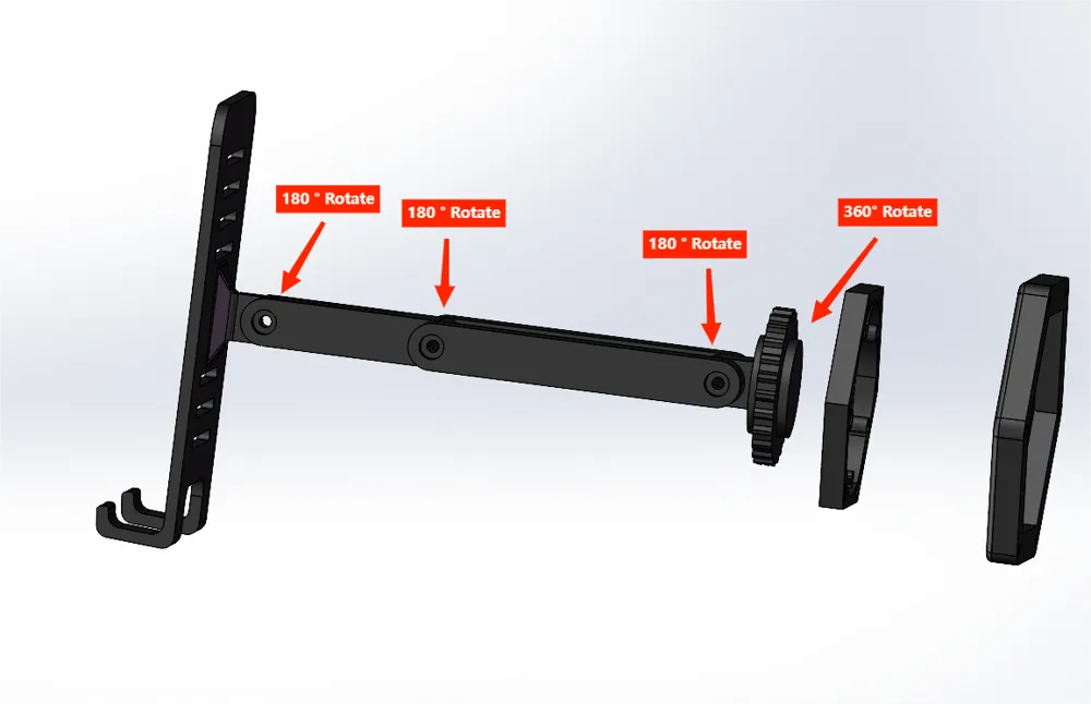 Three axis rotating base sound making mobile phone ipad holder（三轴旋转底座咔哒 ...