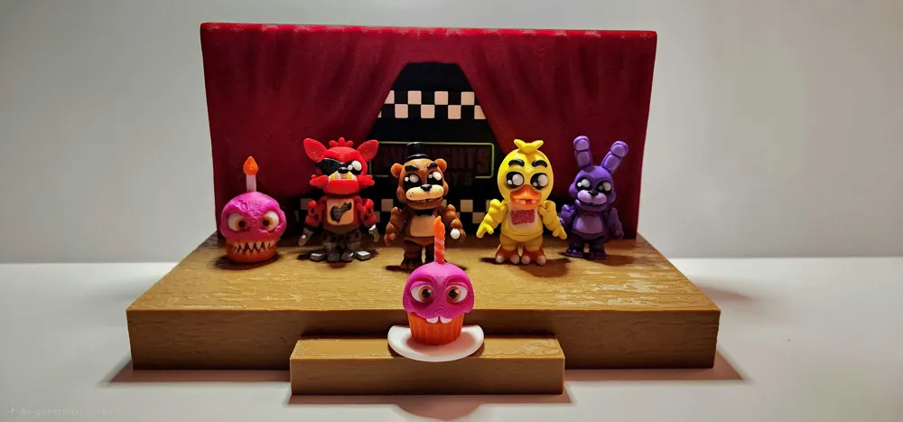 FNAF Mini Show Stage Display Base for Vunk minis - Free 3D Print Model ...