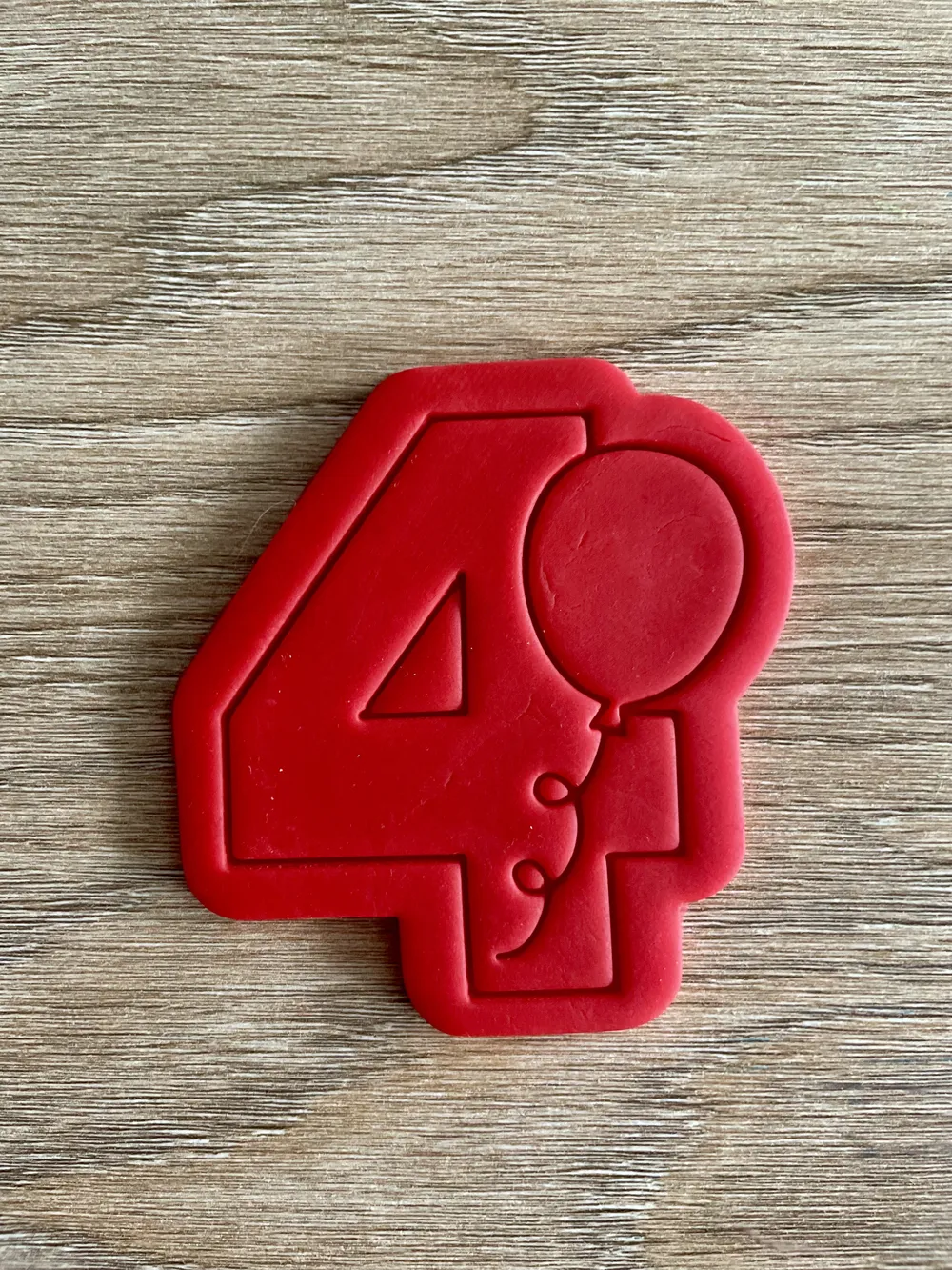 Birthday cookie- number 4- cookie cutter+stamp - Free 3D Print Model ...