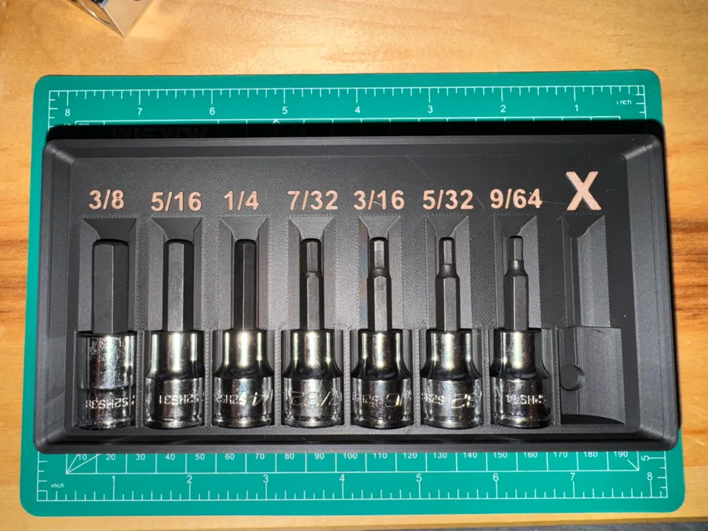 ICON Hex-Bit Socket Set Gridfinity by jmeu - MakerWorld